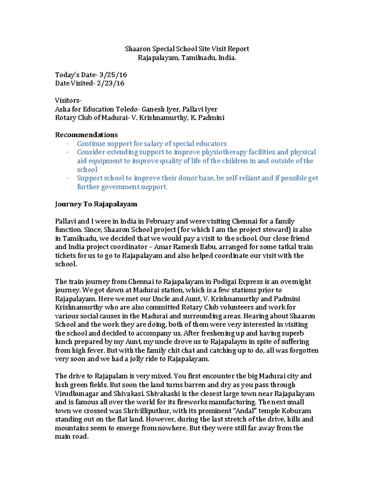 1184 Shaaron Special School Site Visit Report Feb2016-Upload - Shaaron ...