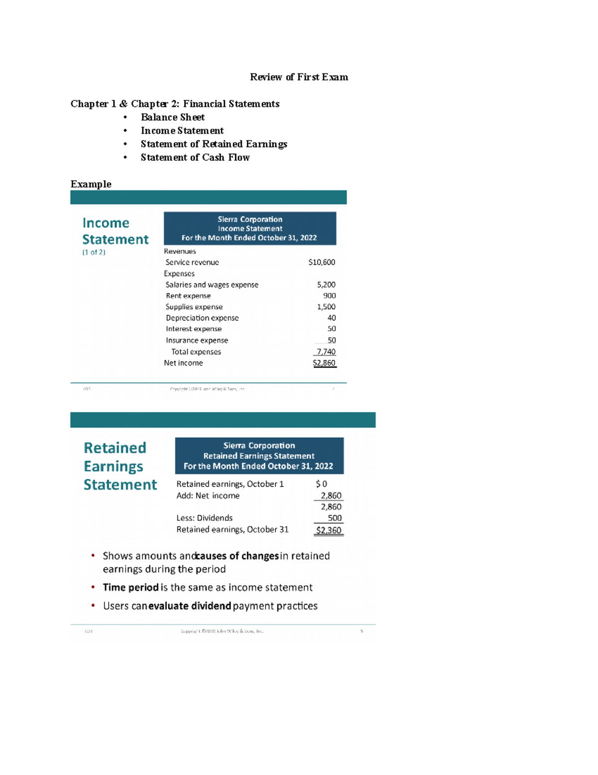 Review of First Exam - Review of First Exam Chapter 1 & Chapter 2 ...