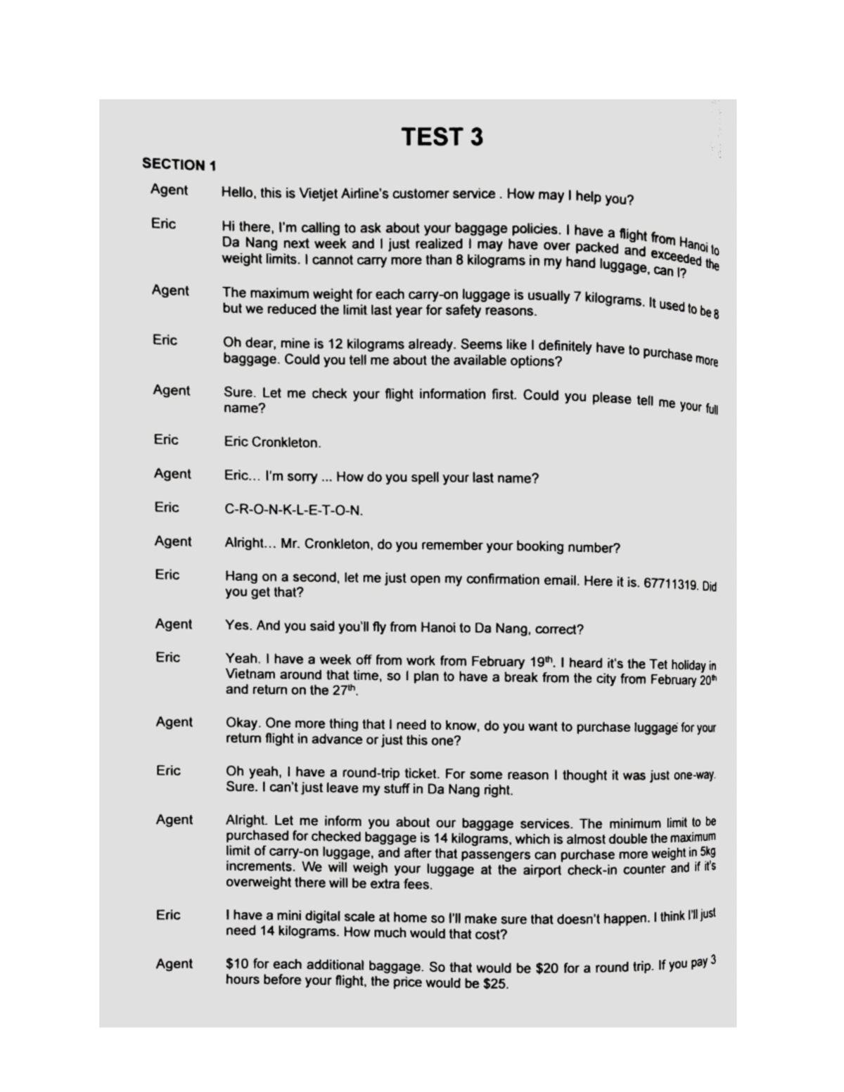 Listening Mock Test 2020 Test 3 Transcript - Kinh te doi ngoai - Studocu
