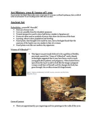Art History Notes-1 - personal class notes - Jacques LeMoyne Came with ...