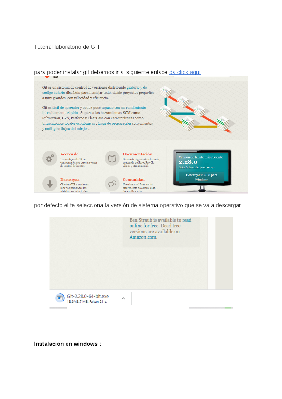 Tutorial laboratorio de GIT - Instalación en windows : le damos click en la opción next - Studocu