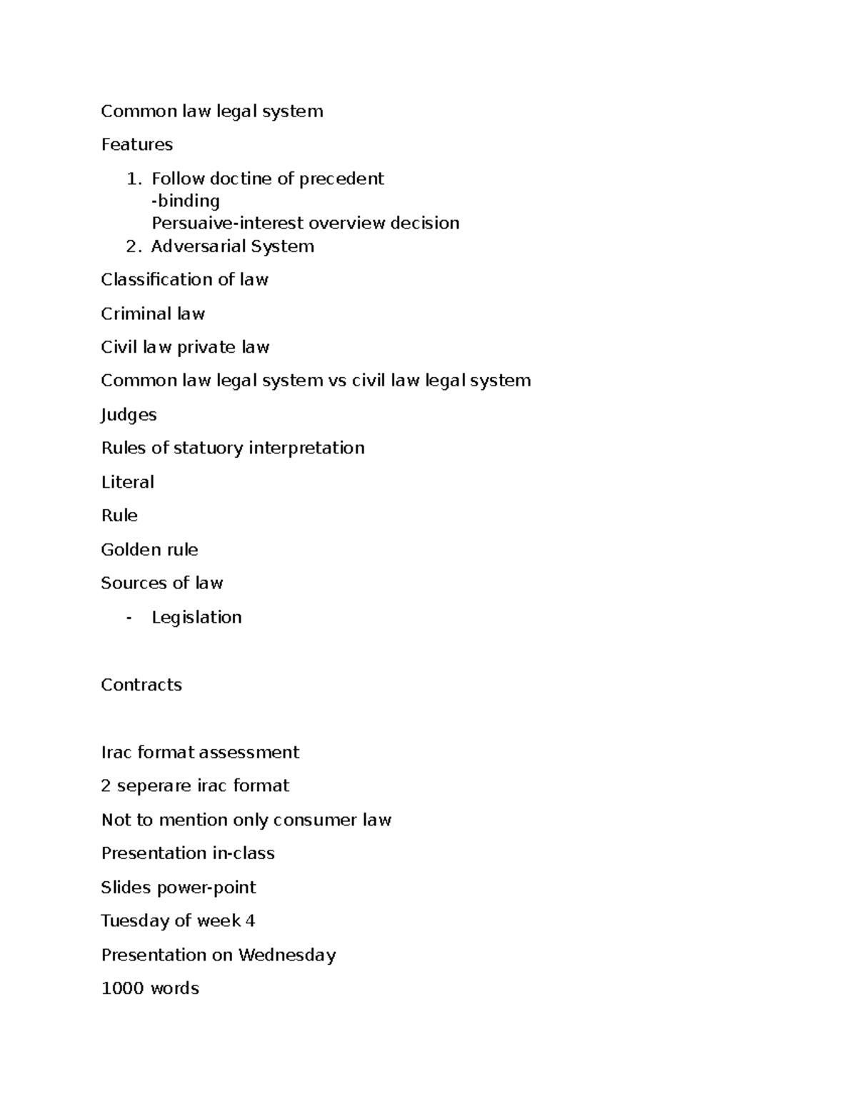 Common law legal system - Common law legal system Features 1. Follow ...