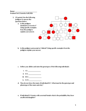 Genetics Review T2 - classwork - GENETICS REVIEW: CH7,8,10,11,12(5-6 ...