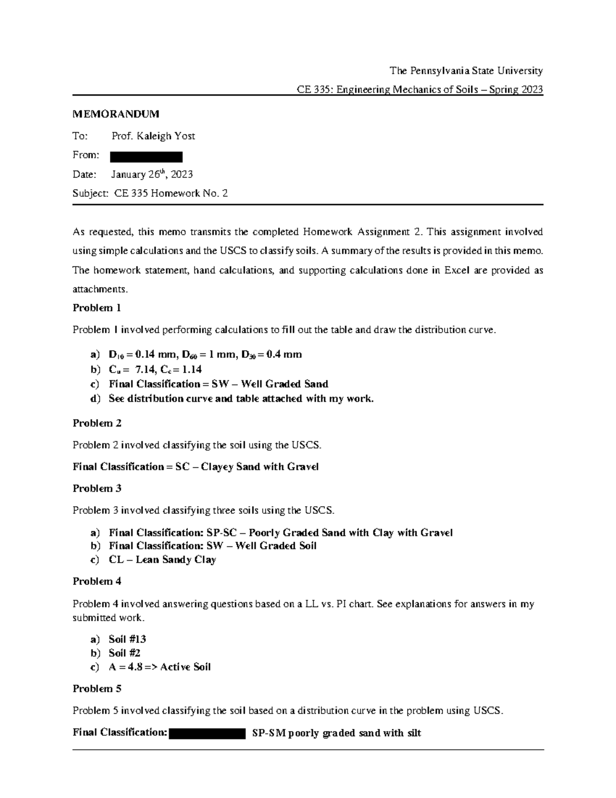 HW 2 Student Solution - homework assignment - The Pennsylvania State ...