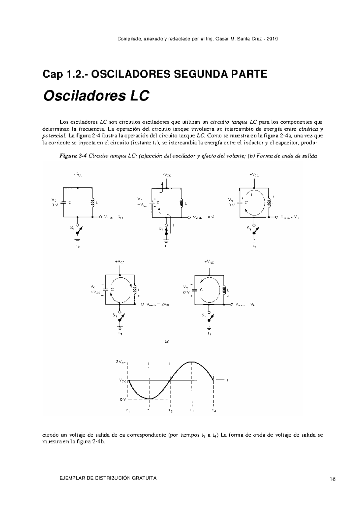 Cap01osciladores 2parte - Cap 1.- OSCILADORES SEGUNDA PARTE Osciladores LC Los osciladores LC ...