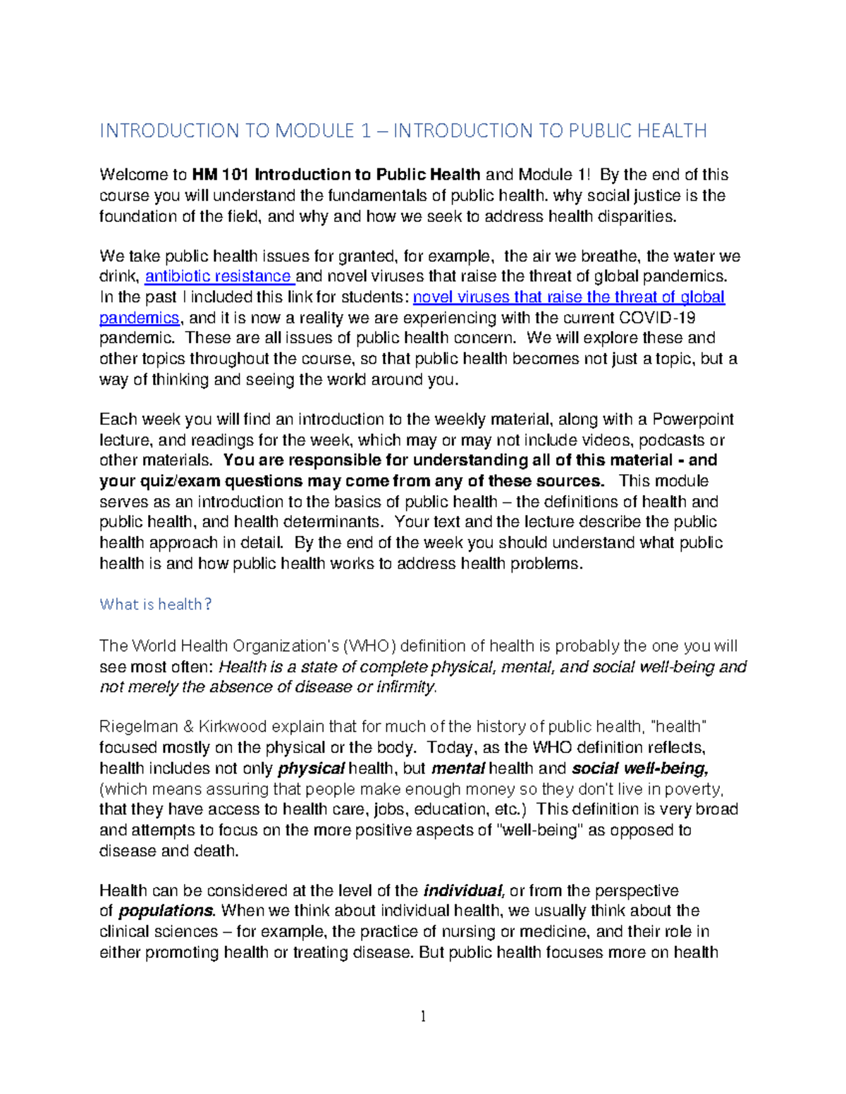 1-5 notes hm midterm - INTRODUCTION TO MODULE 1 – INTRODUCTION TO ...