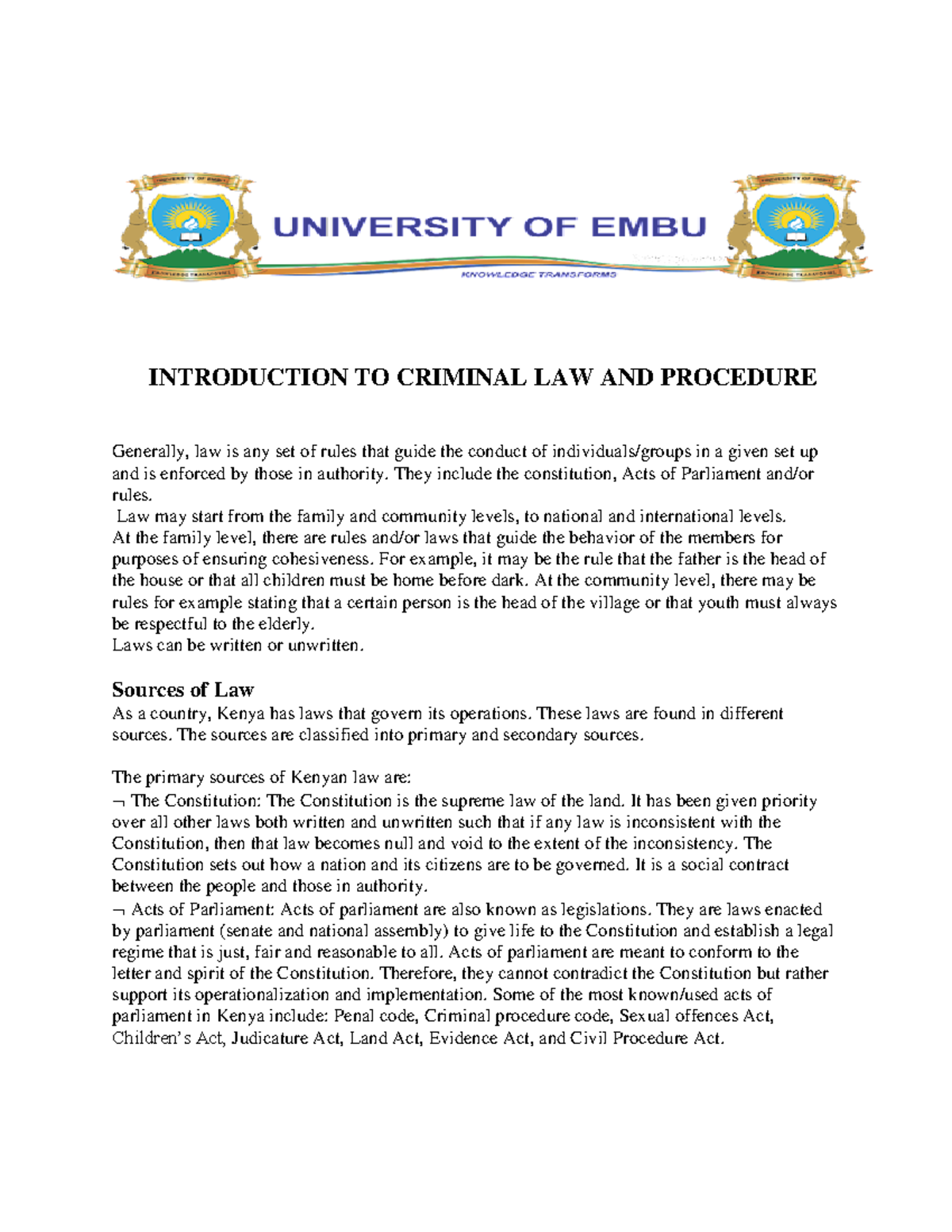 Introduction TO Criminal LAW AND Procedure ( Charles W - INTRODUCTION ...