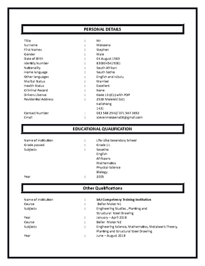 Learning unit 1 - - Studocu