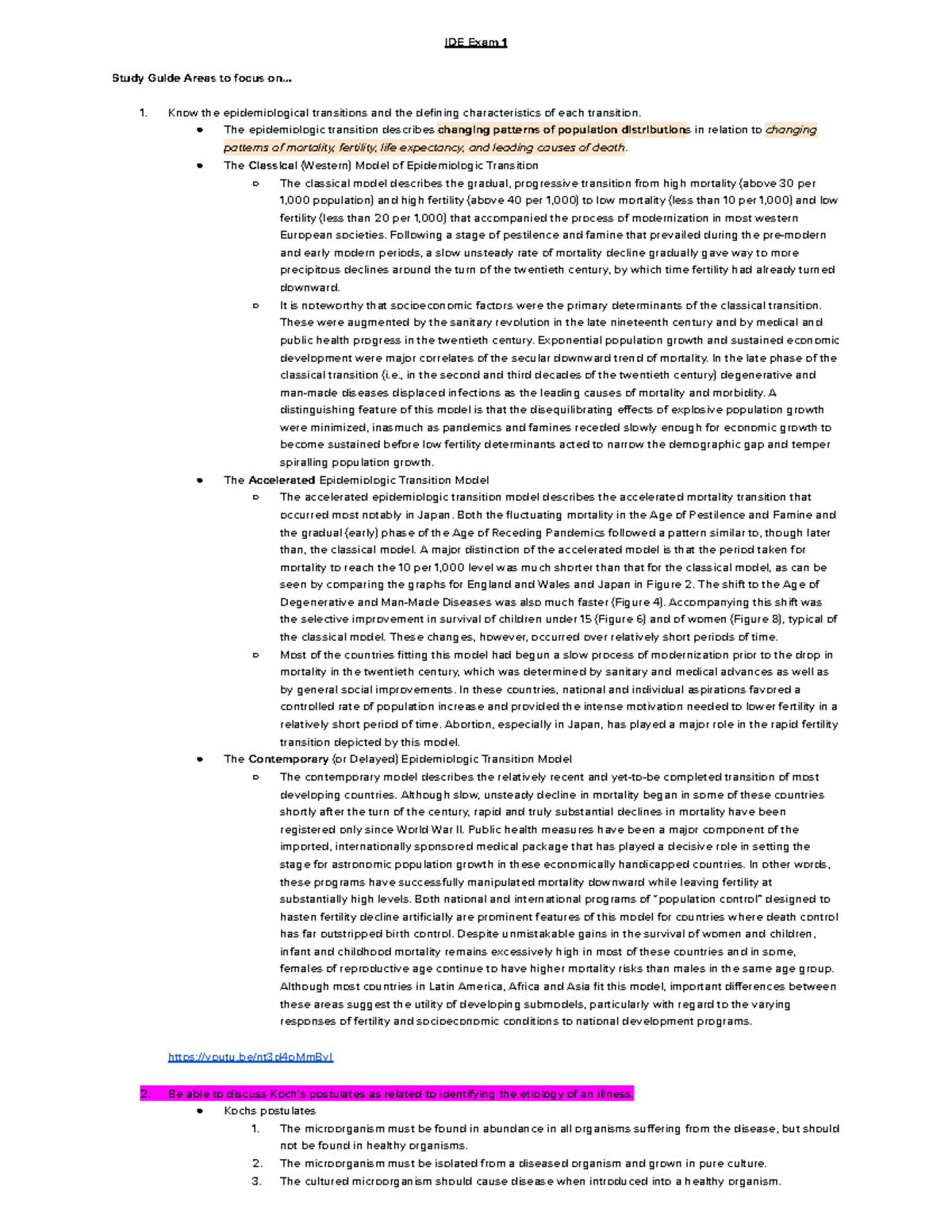 Study guide one - IDE Exam 1 Study Guide Areas to focus on... Know the ...