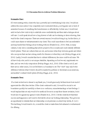 1-1 Discussion Case Scenario for Case Management - I am pursuing my BA ...