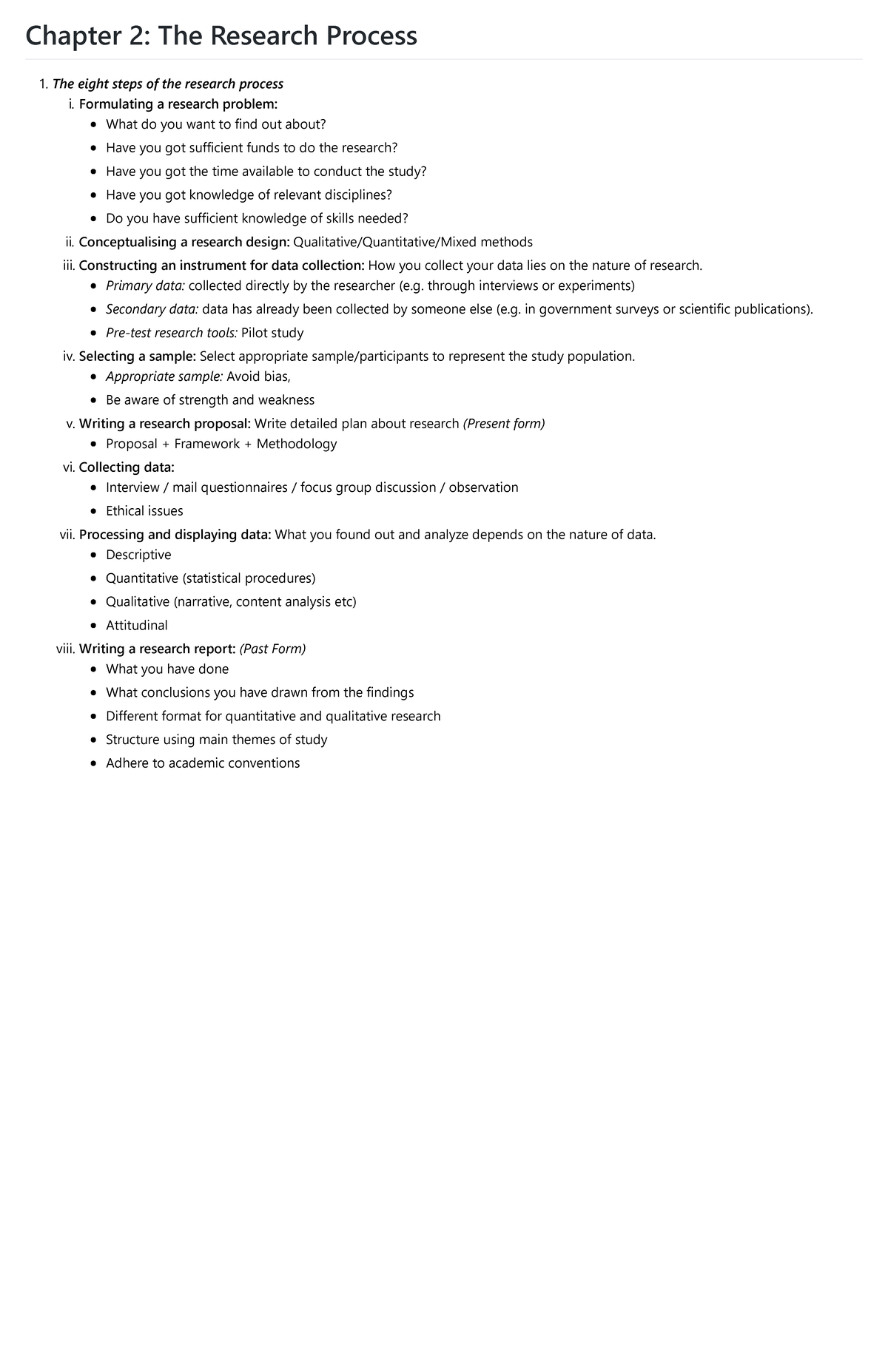 C2: Research process - Chapter 2: The Research Process The eight steps ...