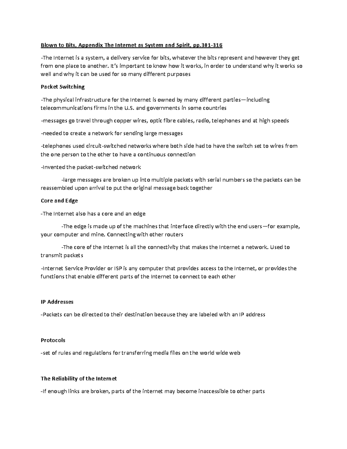 Notes on Sc Nats 1700 readings - Blown to Bits, Appendix The Internet ...