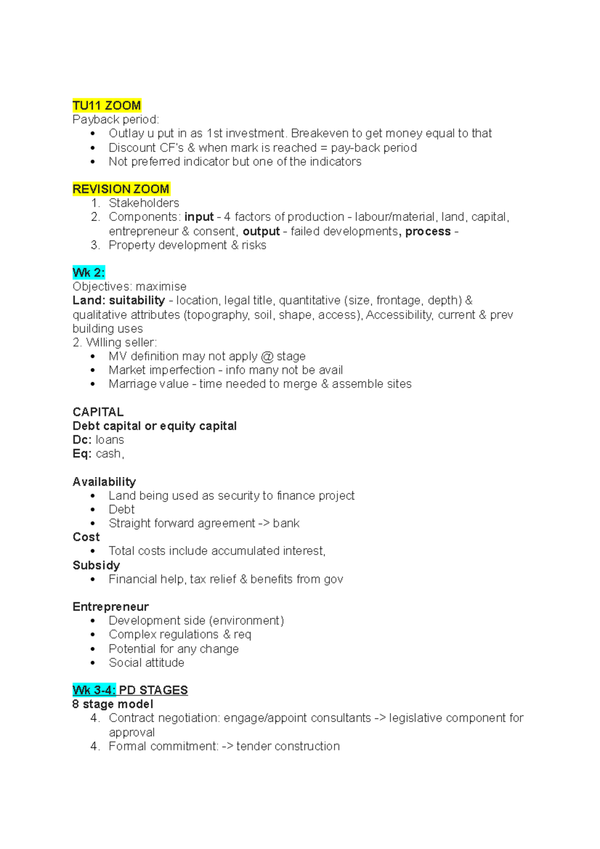 PDP Revision - property development process assignment answers and ...