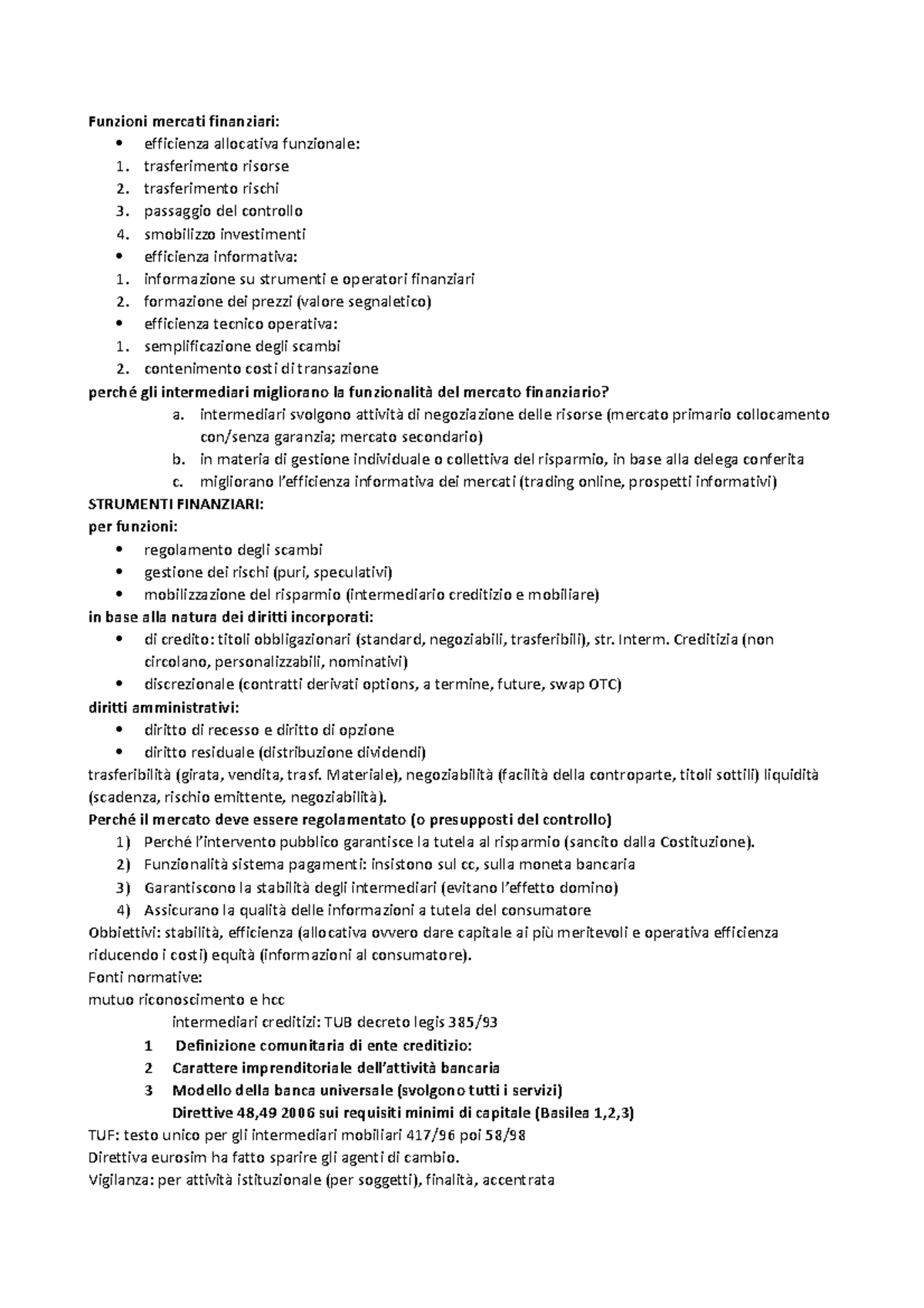 Funzioni mercati finanziari - trasferimento risorse 2. trasferimento ...