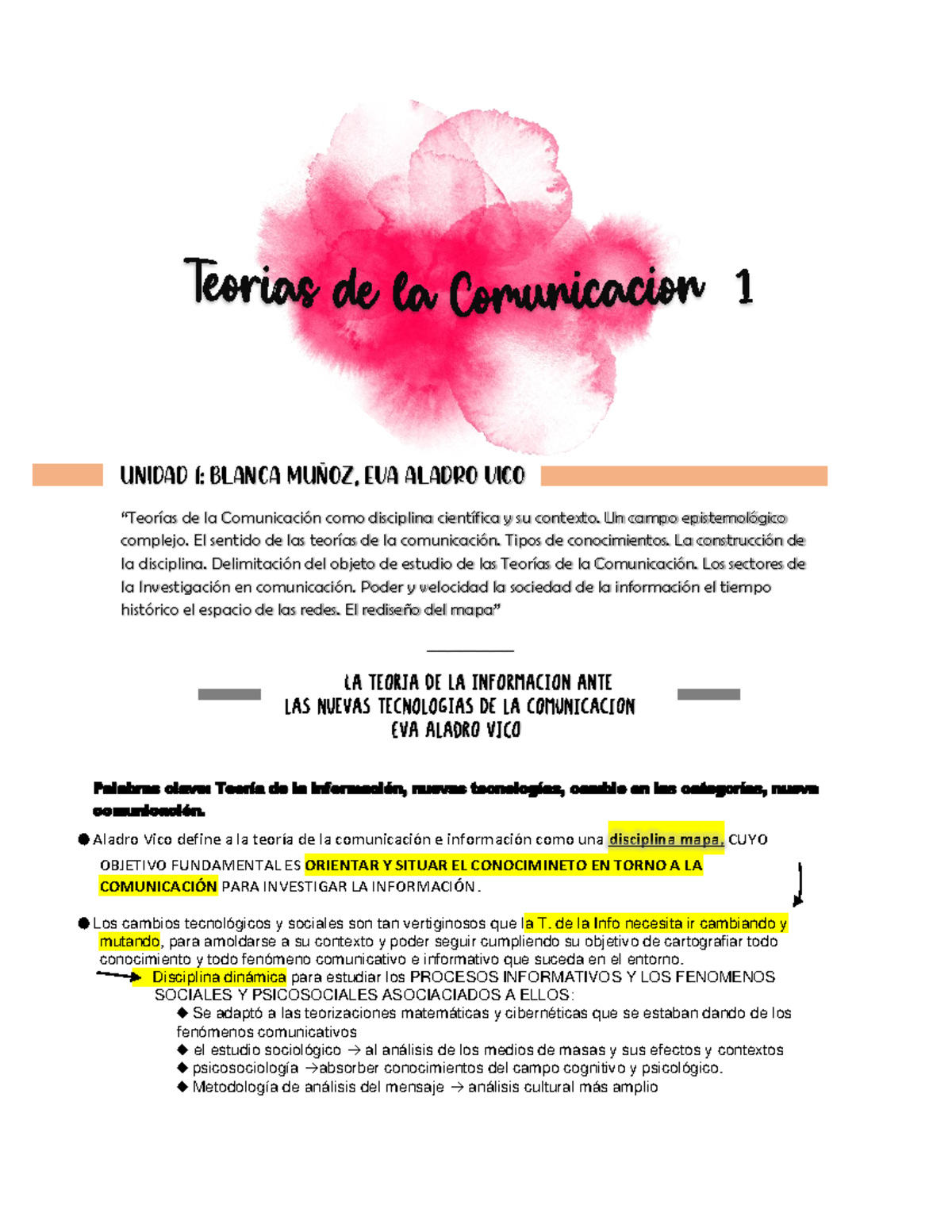 Resumen Teorias 1 - Warning: TT: undefined function: 32 Warning: TT: undefined function: 32 ...