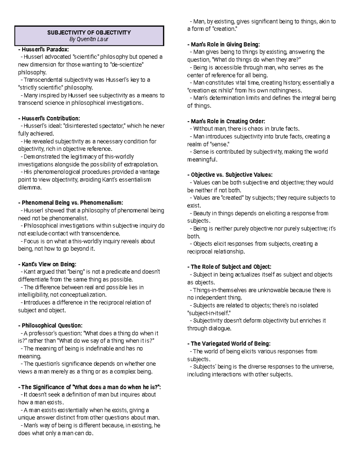 Subjectivity of Objectivity - SUBJECTIVITY OF OBJECTIVITY By Quentin ...