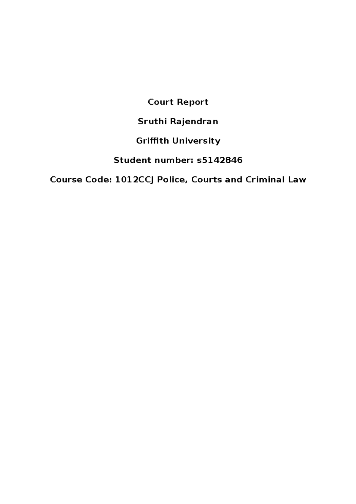 Final Court Report - Sruthi Rajendran - Court Report Sruthi Rajendran ...