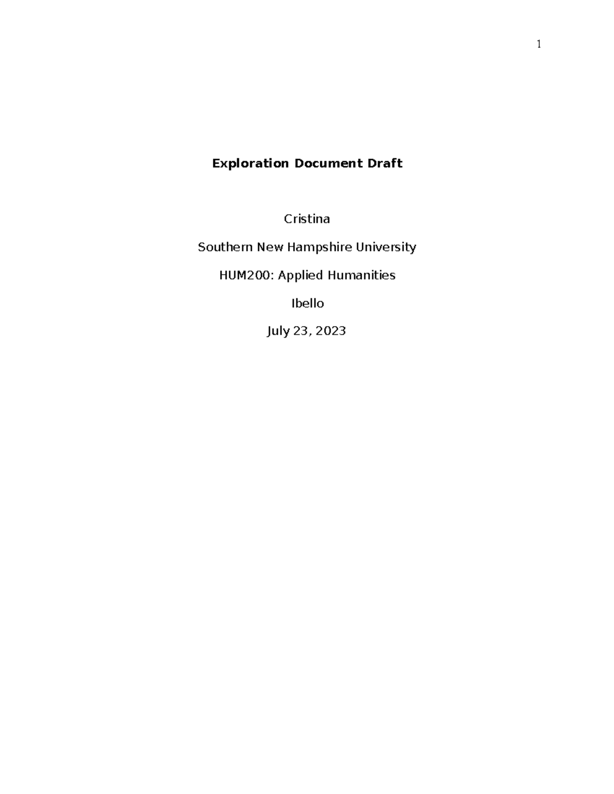 Exploration Document Draft cibello - Exploration Document Draft ...