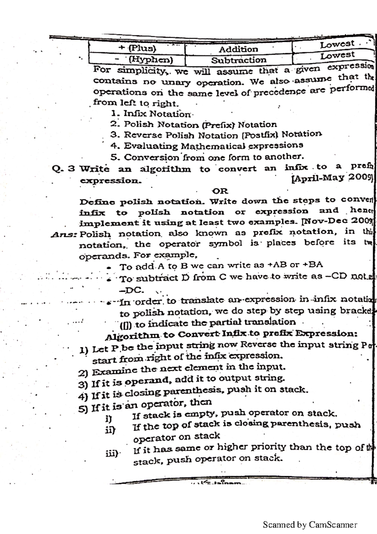 Infix postfix prefix - COMPUTER SCIENCE AND ENGINEERING - Studocu