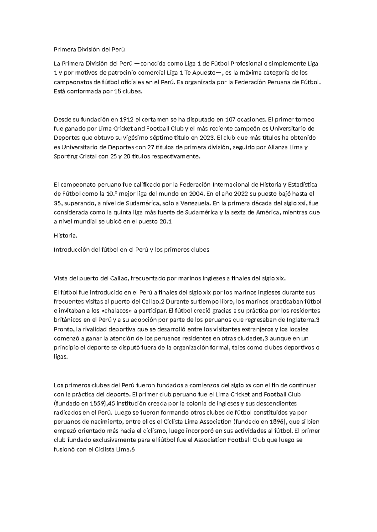 Primera División del Perú - Primera División del Perú La Primera ...