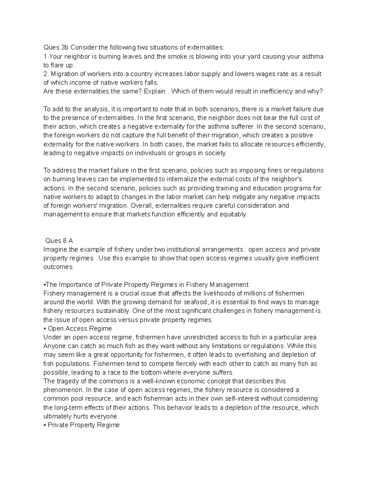 Environmental economics assignment unit 1 - Ques 3b Consider the ...