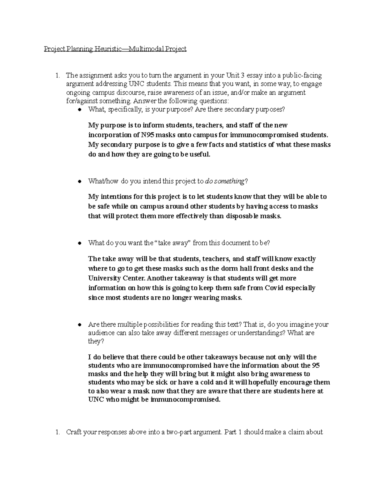 Project Planning Heuristic—multimodal Project Project Planning Heuristic—multimodal Project