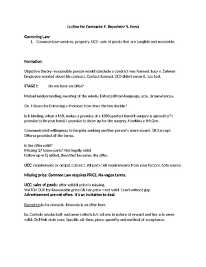 Study Guide for Contracts - Introduction to Contracts Overview ...