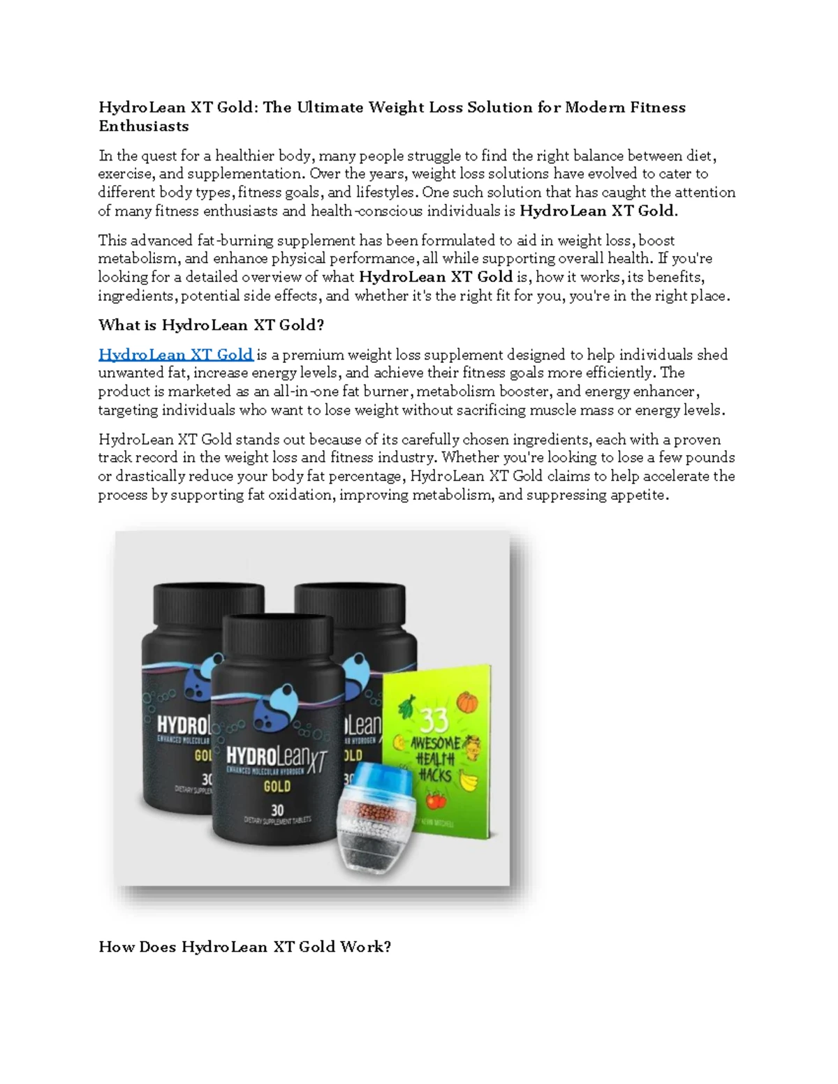 Hydro Lean XT Gold h - https://www.facebook.com/cyberheater/ - HydroLean XT Gold: A ...