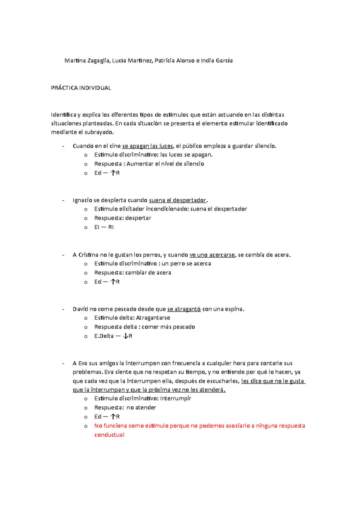 Tipos DE Estimulos - Martina Zagaglia, Lucía Martinez, Patricia Alonso ...