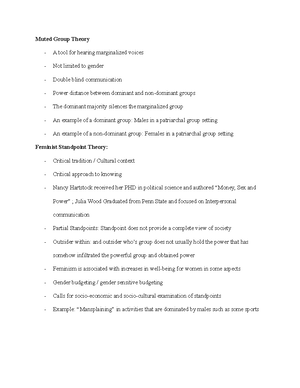 Spiral of Silence - summary of an article - 1 COMM 201 Communication Theory