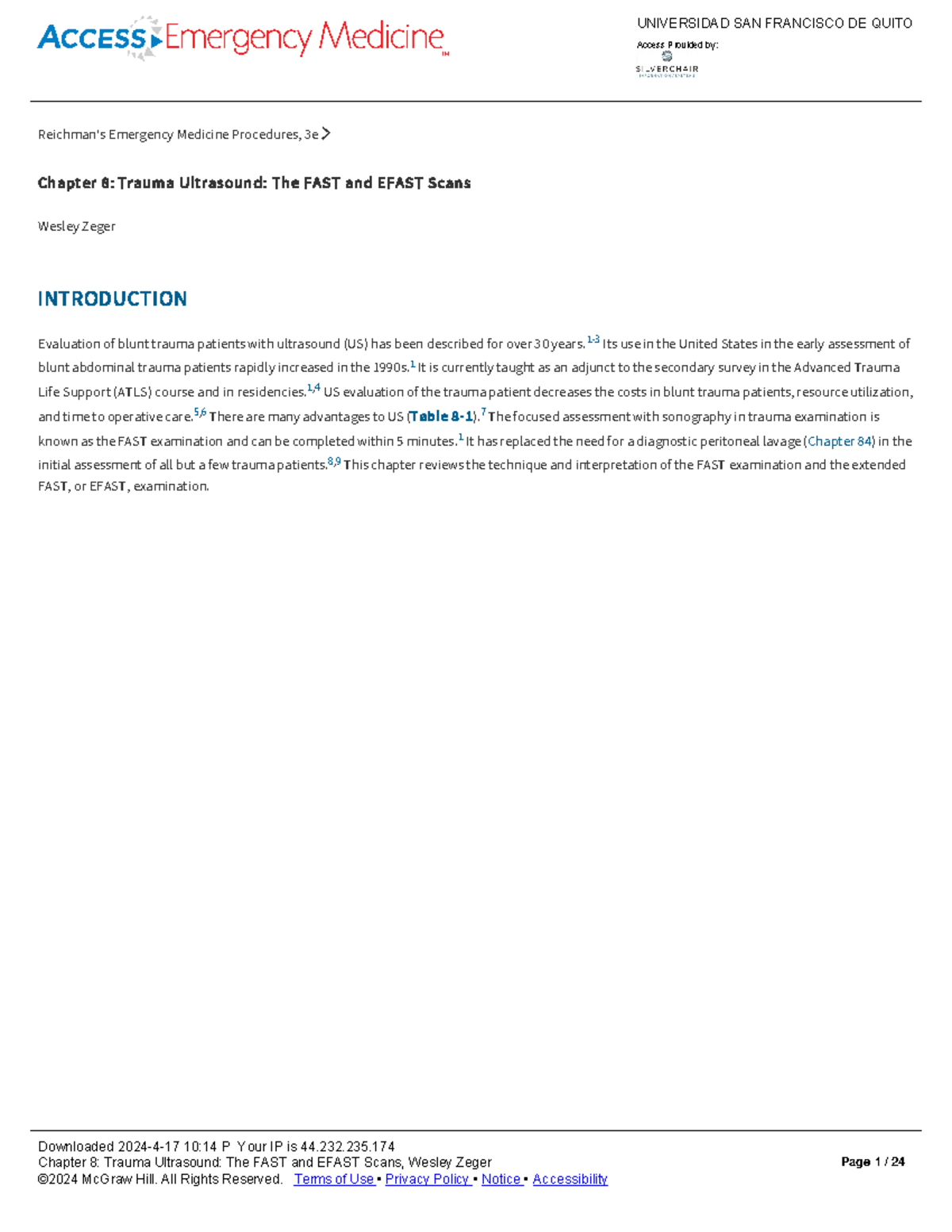 FAST y e FAST - Reichman's Emergency Medicine Procedures, 3e Chapter 8 ...