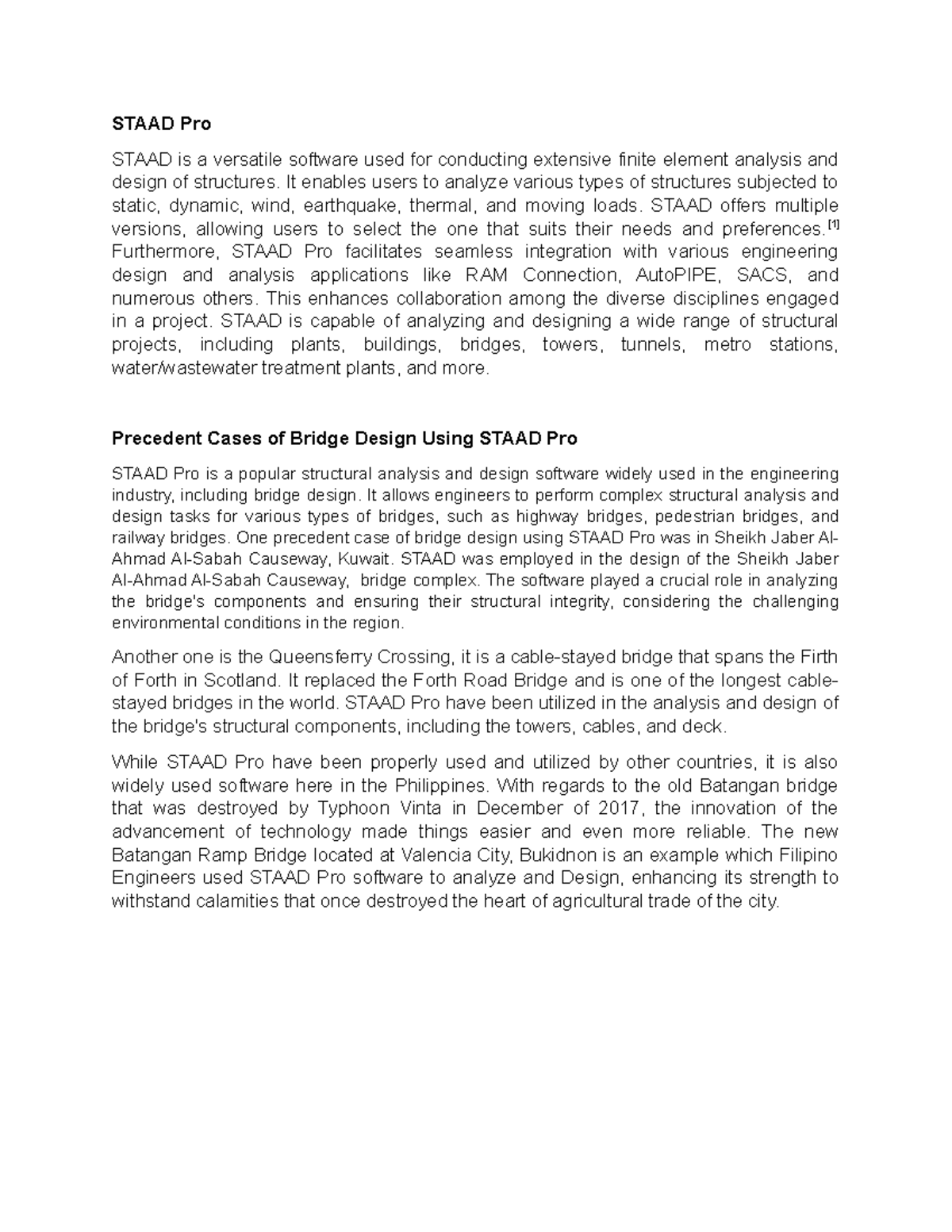 Staad-Pro - STAAD - STAAD Pro STAAD is a versatile software used for ...