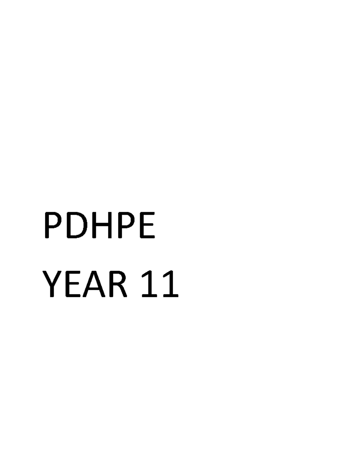 Pdhpe - Year 11 Module 1 and half of Module 2 - PDHPE YEAR 11 PDHPE ...