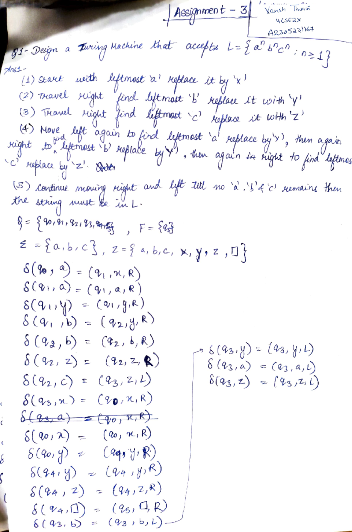 Assignment 3 - ( (1) SEart with gi- Da n a Luyg Machine that to (8 ...