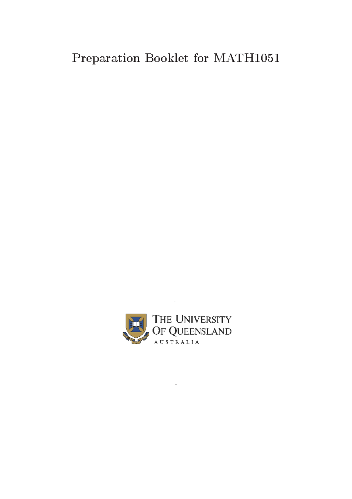Preparation booklet - Preparation Bo oklet for MATH . . . How to use ...