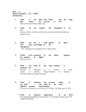PHAK Notes Chapters 3 - 5 - Copilot Chapter 3: Aircraft Construction ...