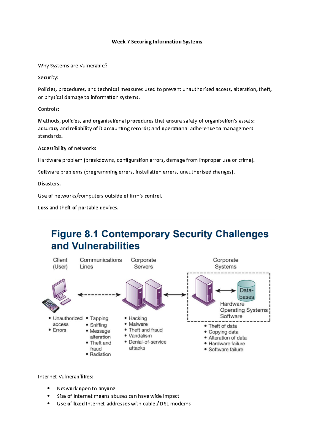 Week 7 Securing Information Systems - Week 7 Securing Information ...
