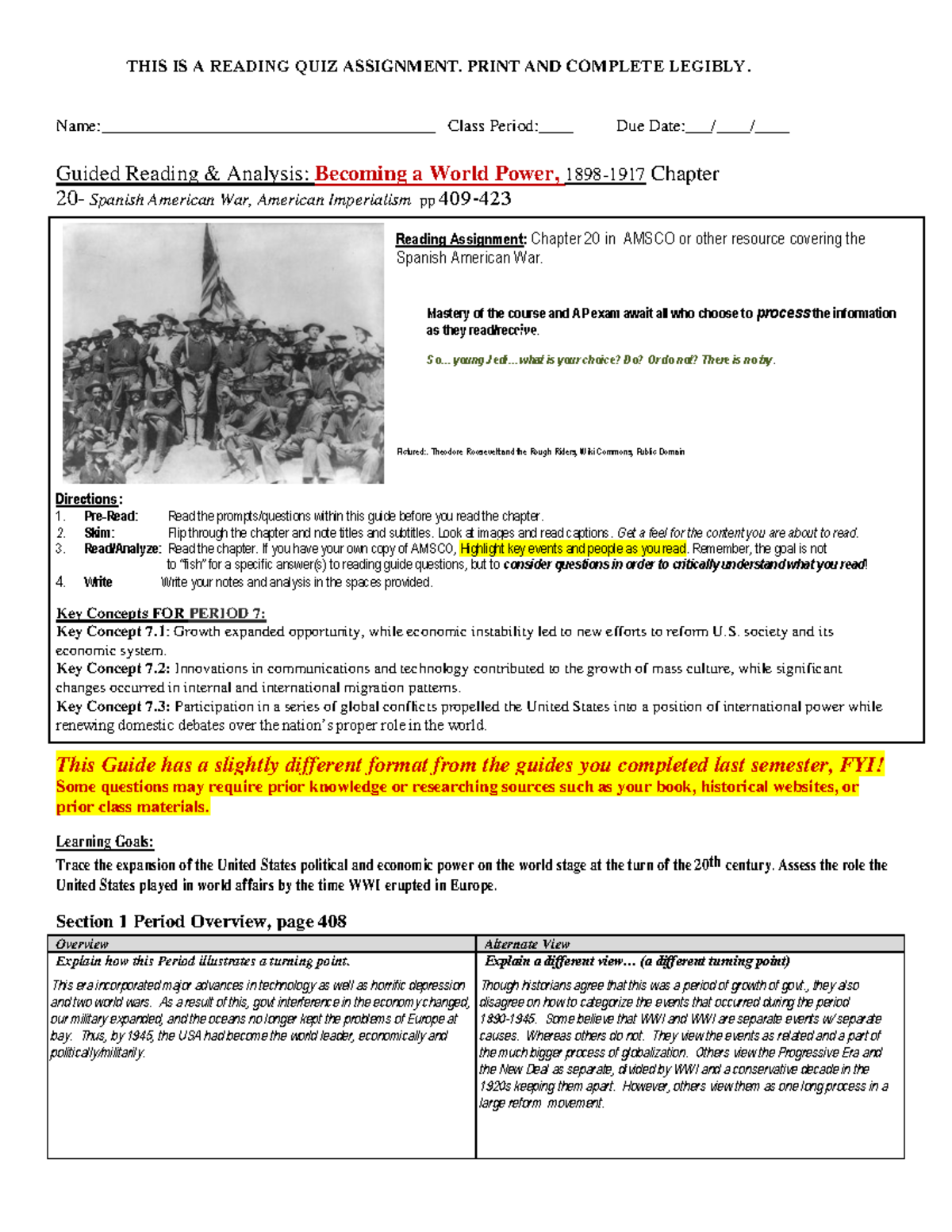 Pages from amsco chapter 20 key - THIS IS A READING QUIZ ASSIGNMENT ...