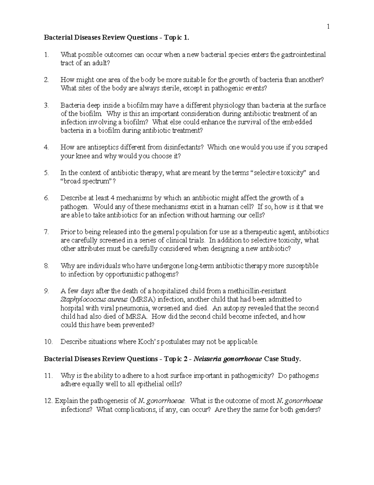 Bacterial Disease Question - MICB 202 - UBC - Studocu