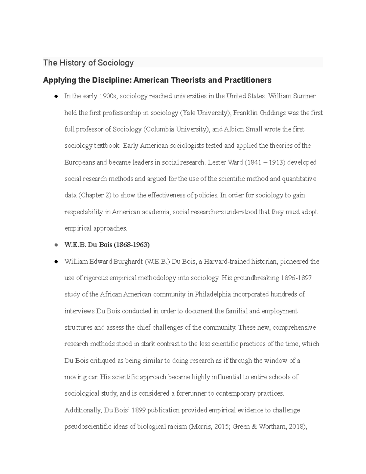 SOCI The History of Sociology 3 - The History of Sociology Applying the ...