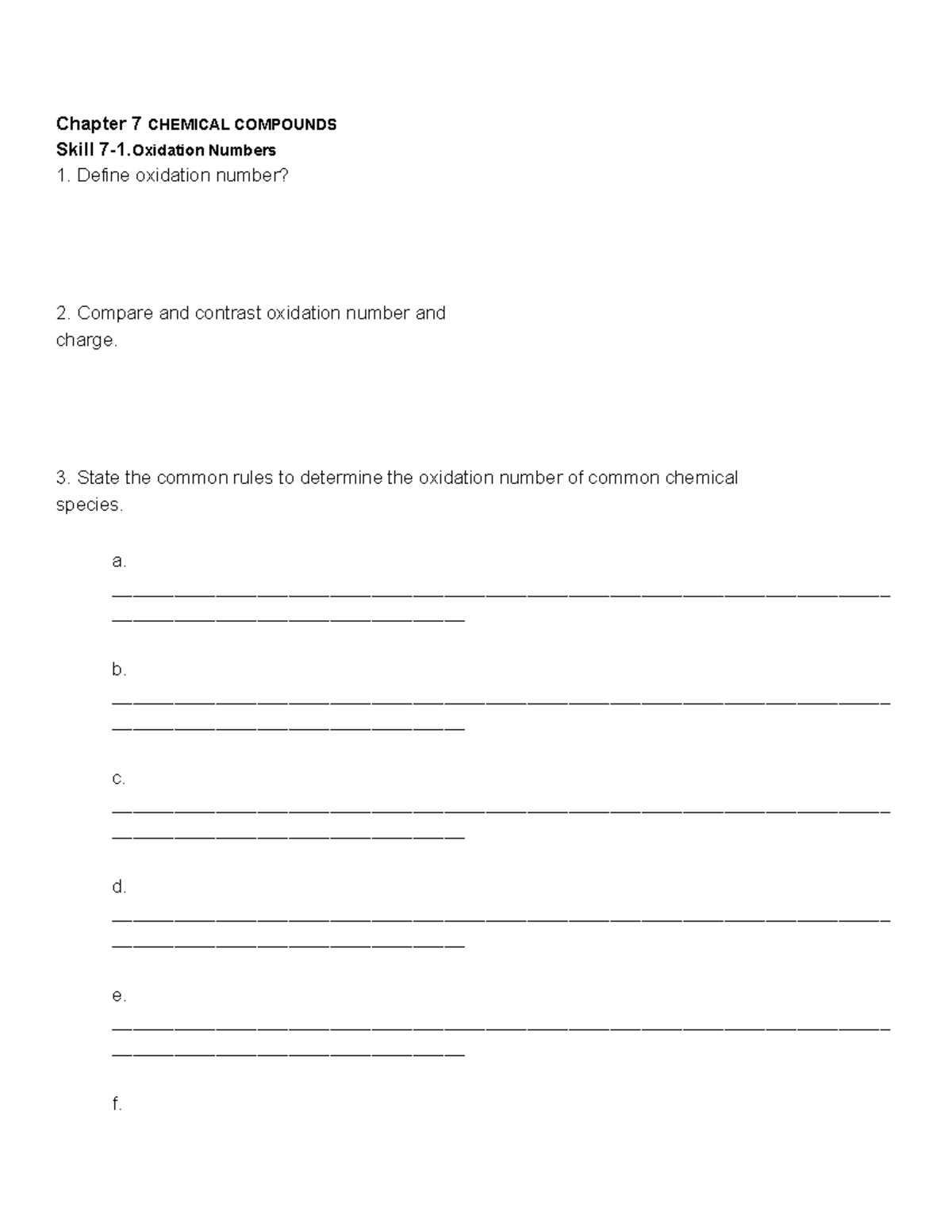Ch07-Chemical%20Compounds - Chapter 7 CHEMICAL COMPOUNDS Skill 7-1 ...