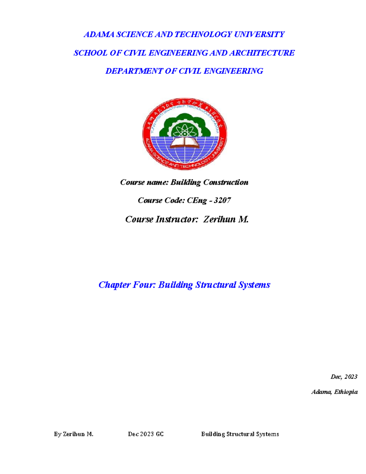 4. Building Structural Systems - By Zerihun M. Dec 2023 GC Building ...