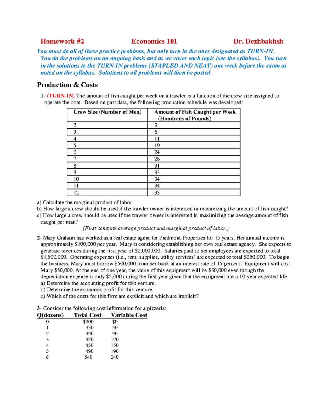 101H2 - This document contains questions regarding basic economic ...