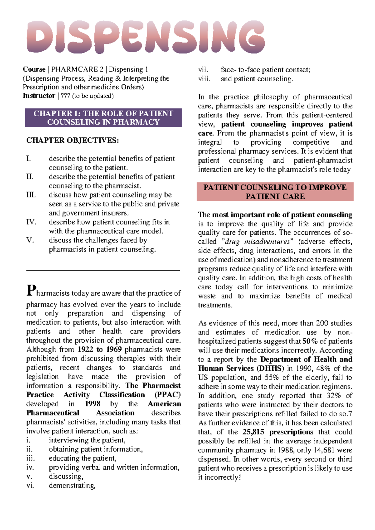DespensingGUSTOKOLANGMAGUNLOCKNITONGPDF - Course | PHARMCARE 2 ...