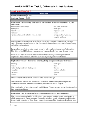 C948 Task 1 Mbrass v1 - Task 1 of 5 papers that were required to submit ...