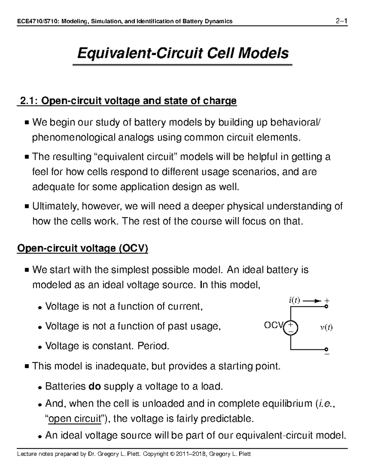 Equivalent-Circuit Cell Models Lecture Notes - ECE4710/5710: Modeling ...