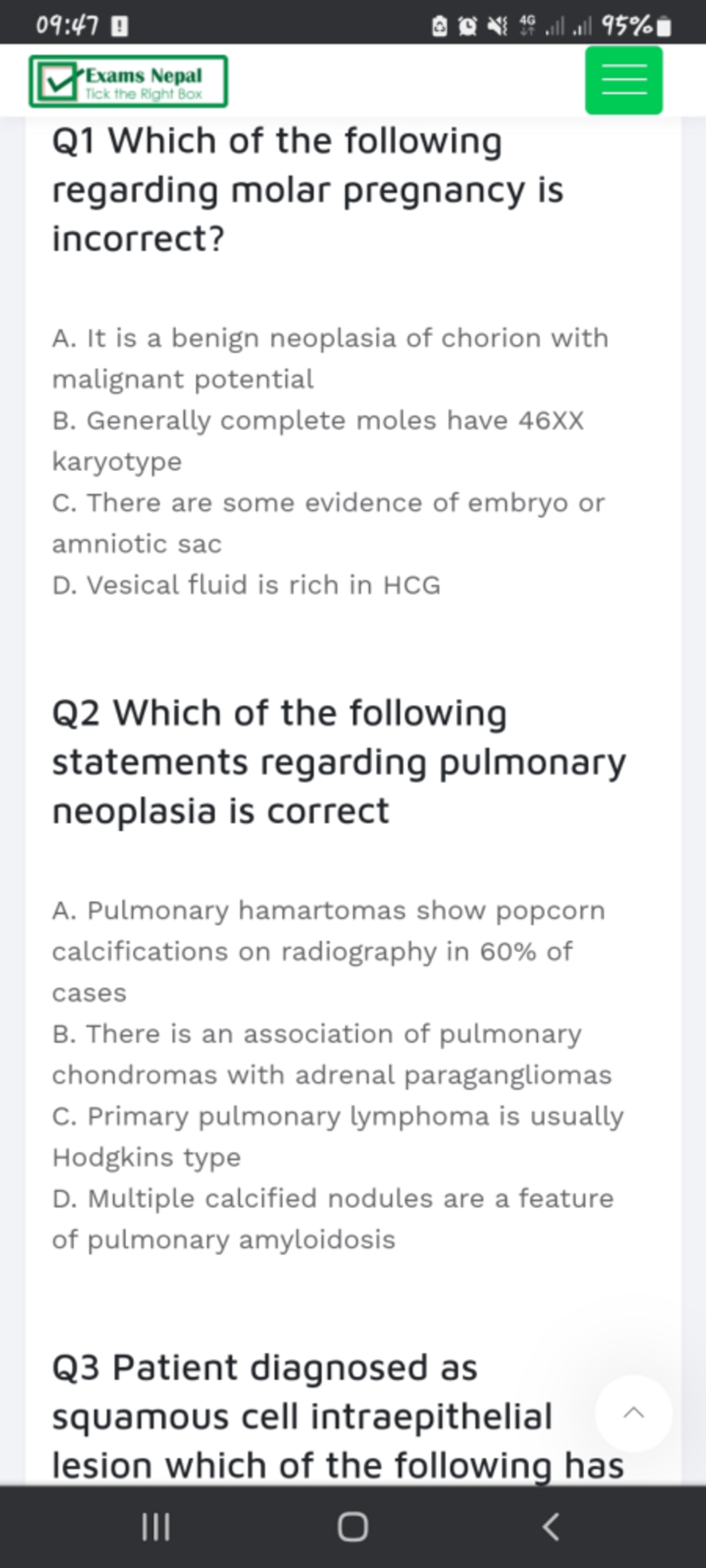 Neoplasia mcqs answers on exercise book - Pharmaceutical technology - Studocu