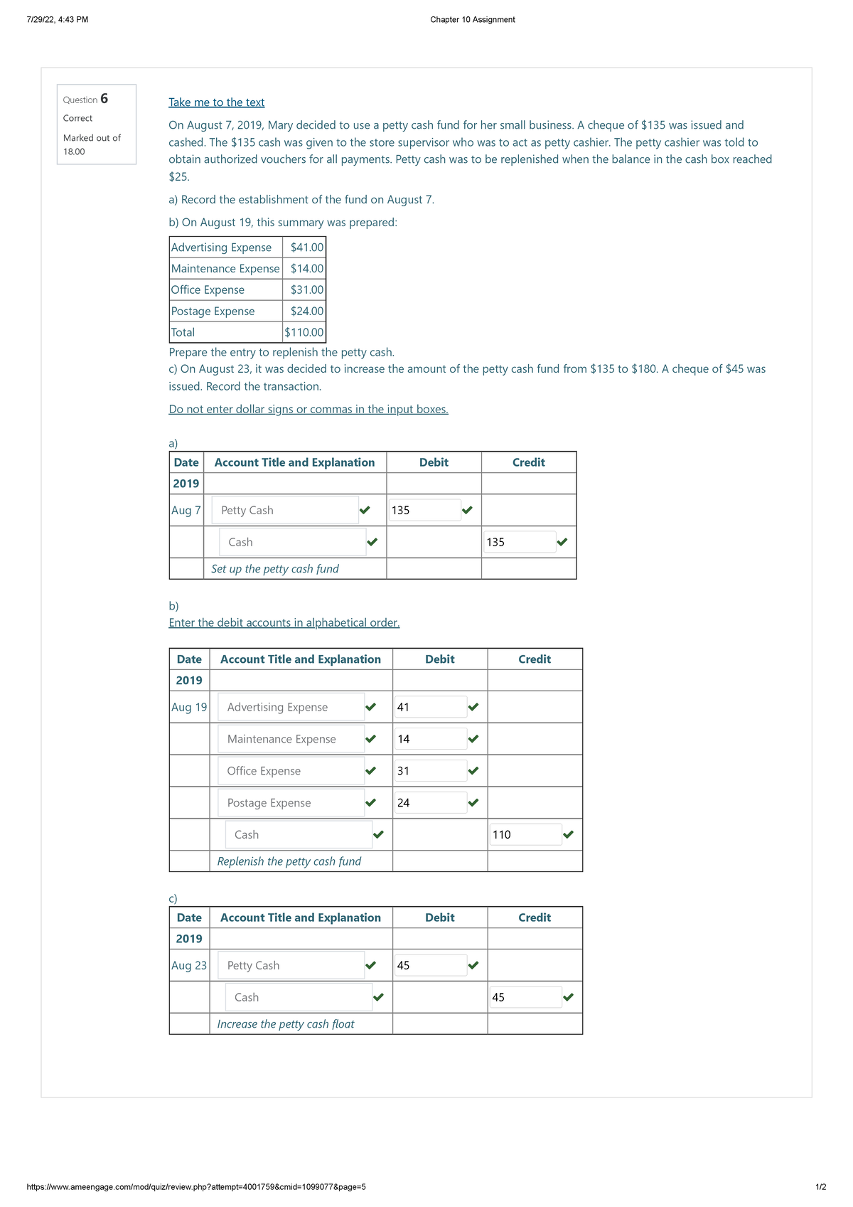 Question 6 - 7/29/22, 4:43 PM Chapter 10 Assignment - Studocu