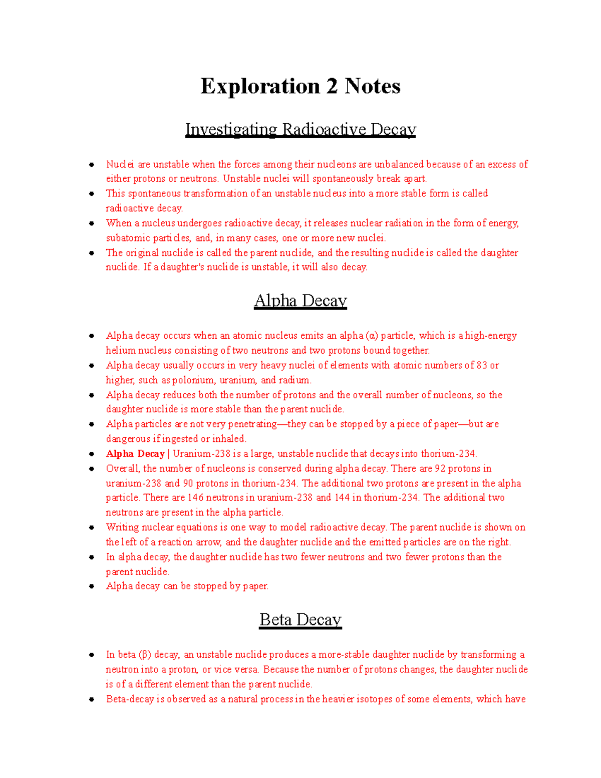 Unit 2 - Lesson 3 - Exploration 2 Notes - Exploration 2 Notes ...