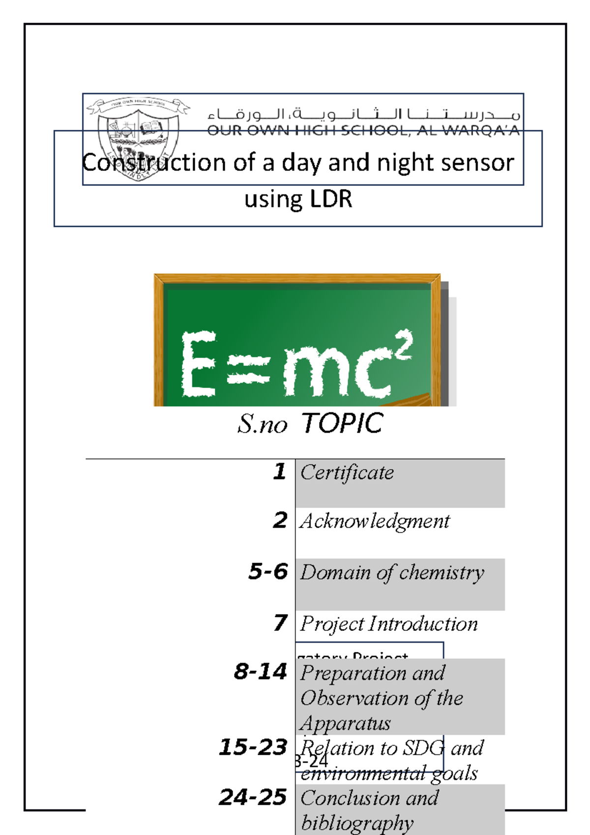 LDR and its uses - ####### Physics Investigatory Project ####### Class ...